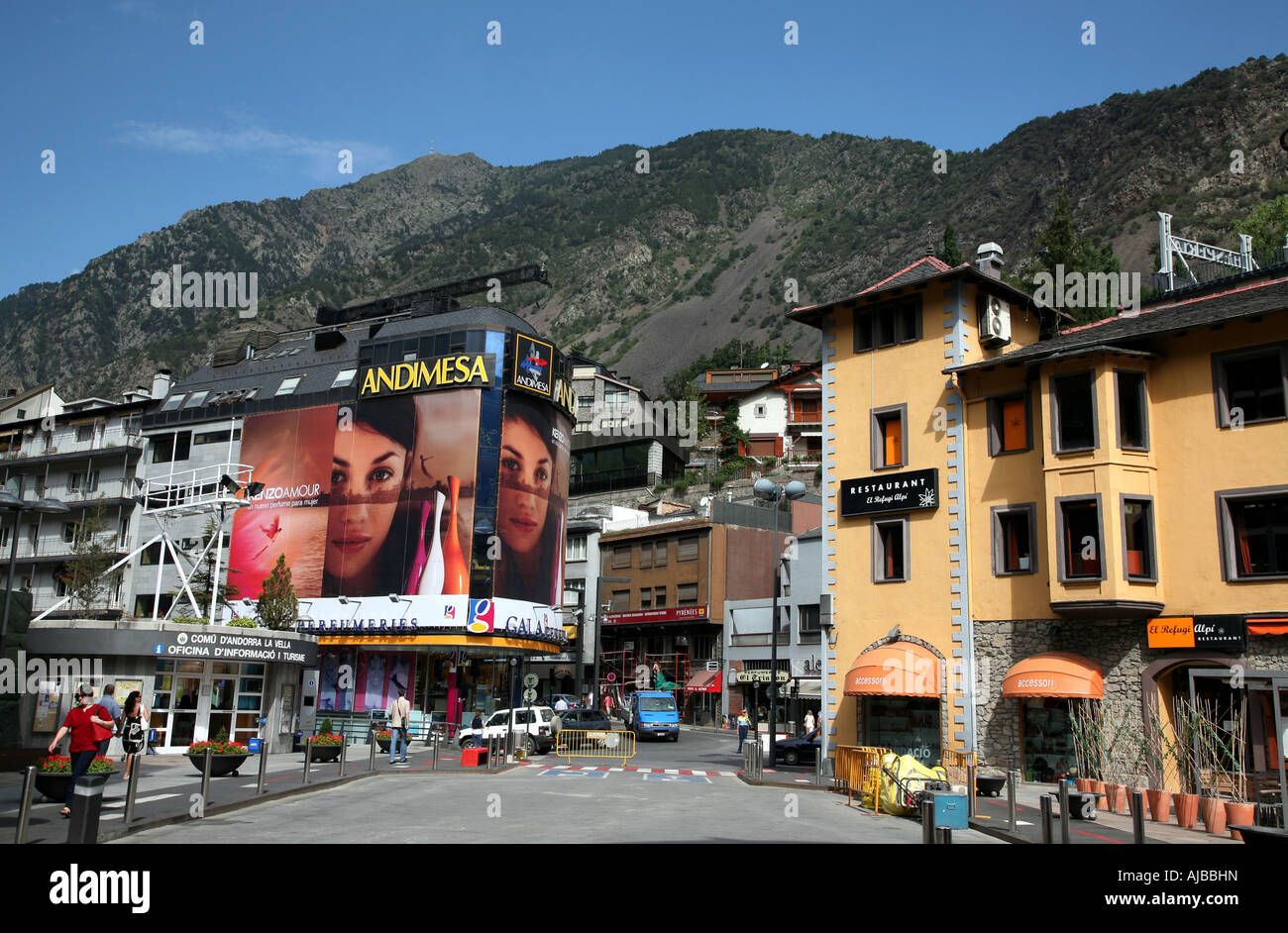 Andorra La Vella is the capital city of the principality Stock Photo - Alamy