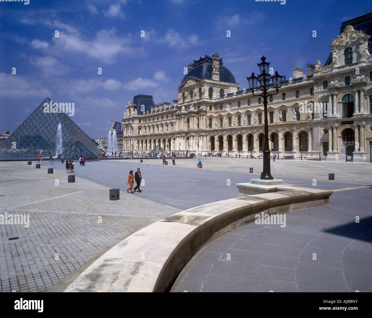 The Louvre Museum and Pyramid Stock Photo - Alamy
