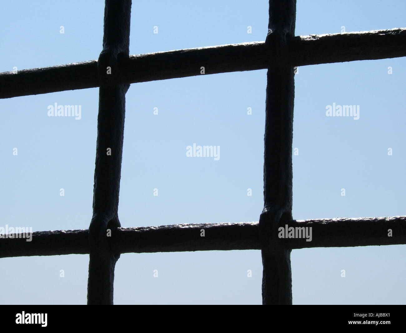 strong metal bars on window Stock Photo - Alamy