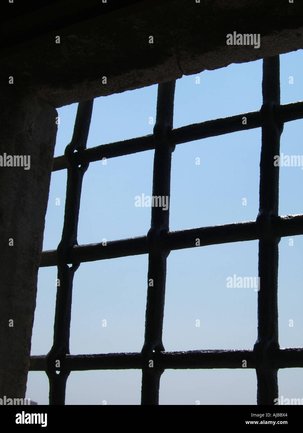 strong metal bars on window Stock Photo - Alamy