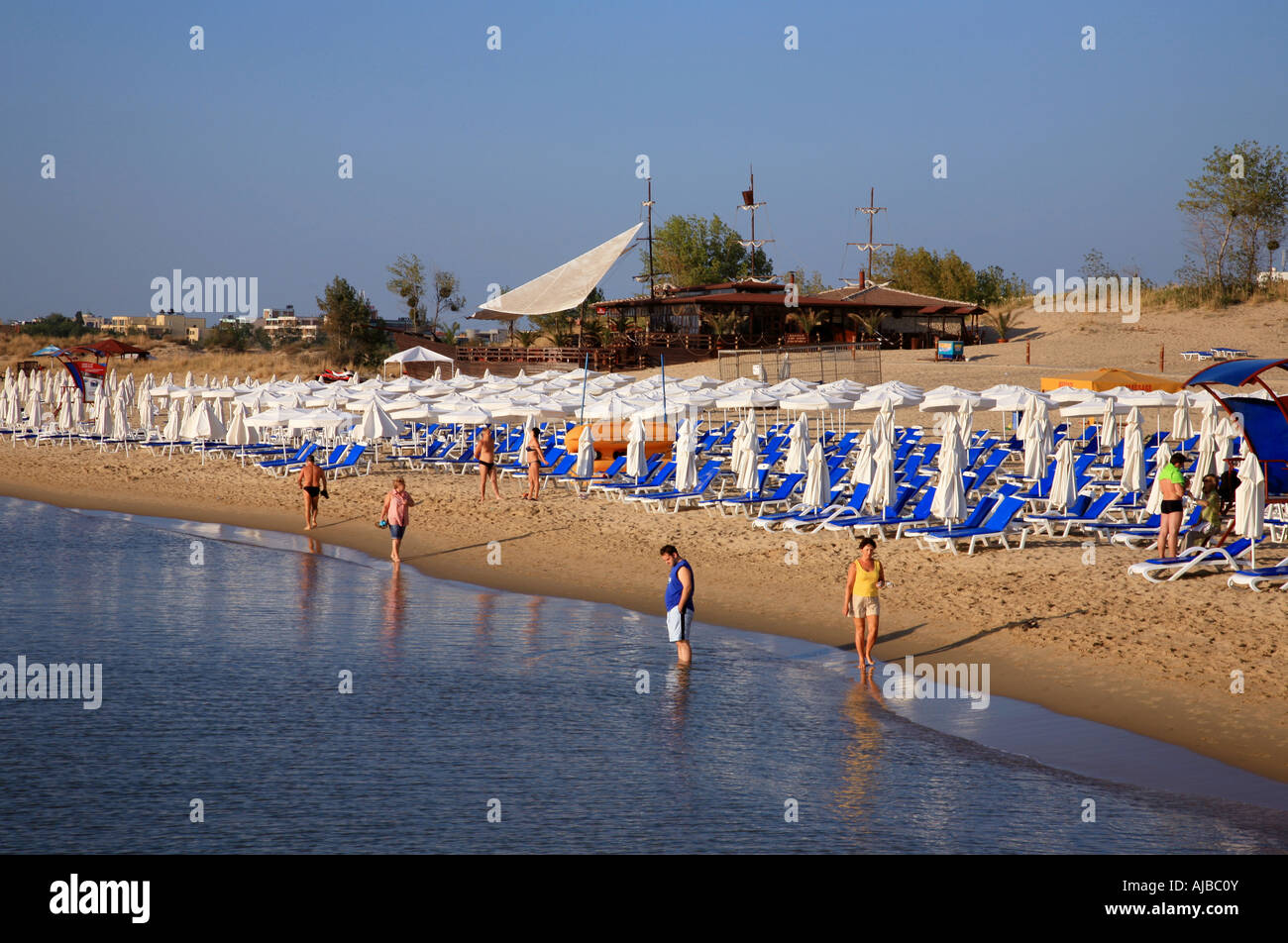 Sunny Beach, Early morning beach scene Stock Photo - Alamy