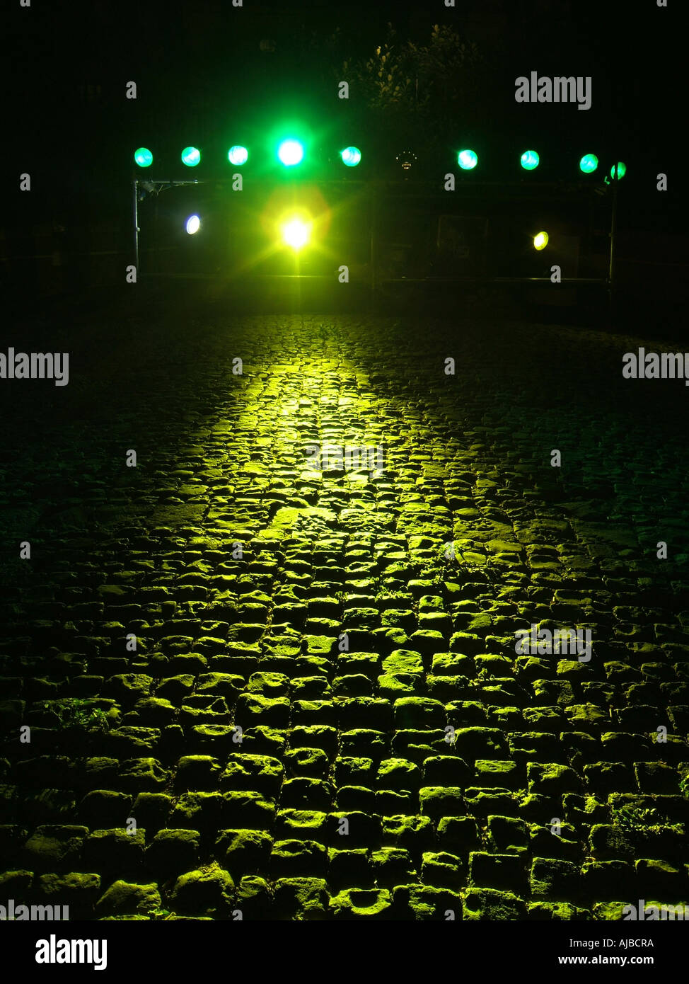 Light beam on cobble night hi-res stock photography and images - Alamy