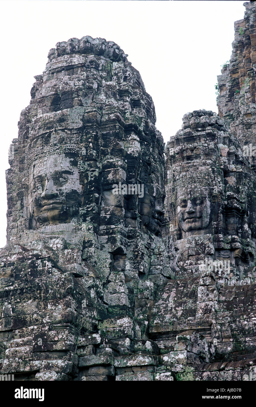 The Bayon The central tower carved with gigantic heads faces towards ...