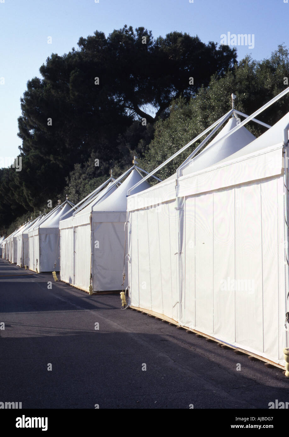trade fair stalls outdoors Stock Photo - Alamy