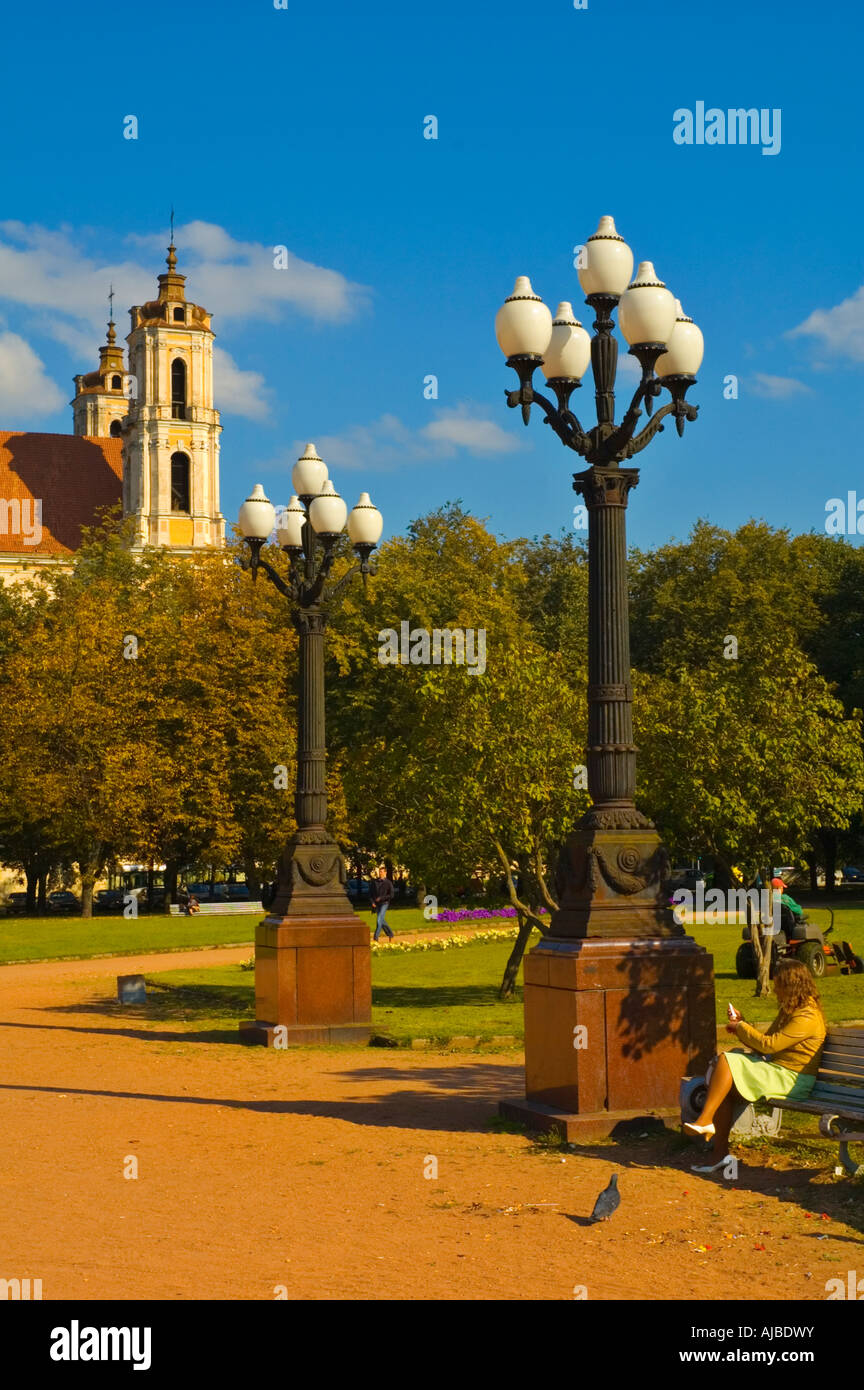 Lukiskiu aikste park central Vilnius Lithuania Stock Photo - Alamy