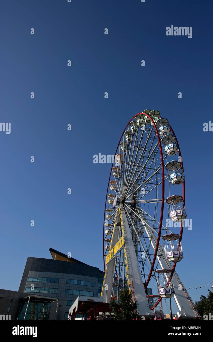 Ferris Wheel in Cardiff Bay Stock Photo - Alamy