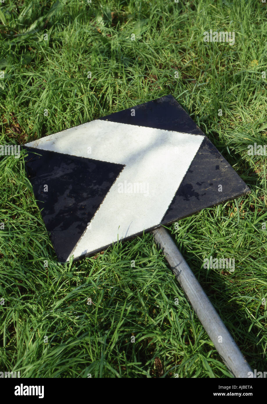 Knocked down road sign hi-res stock photography and images - Alamy