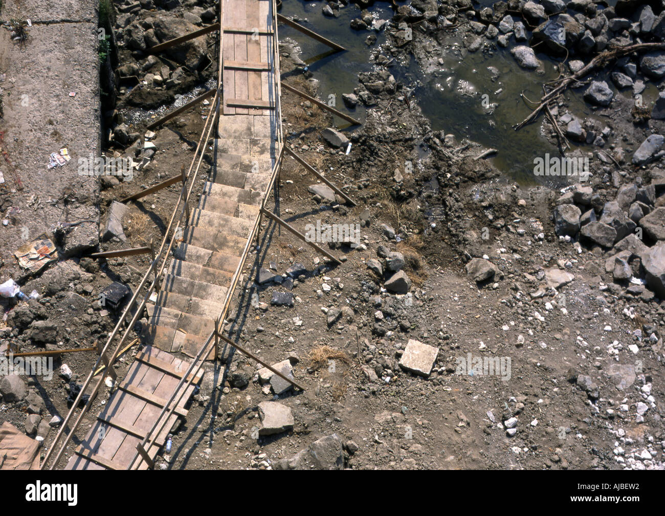walkway path under construction Stock Photo - Alamy