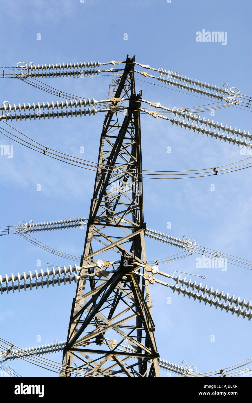 Pylon carrying power cables Stock Photo - Alamy
