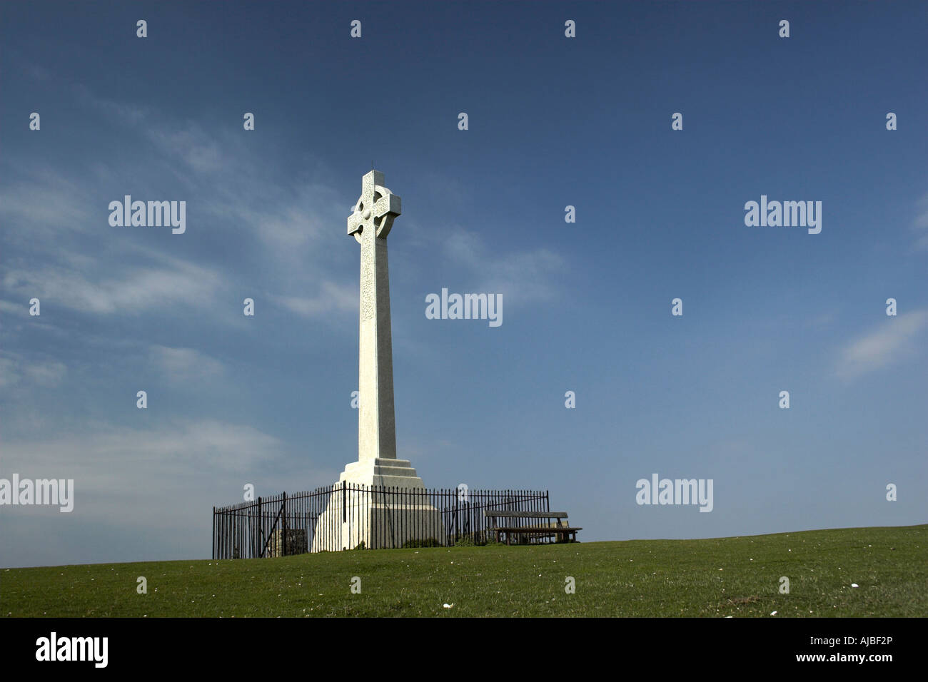 The Tennyson Monument, Tennyson Down, Totland, Isle of Wight, England ...