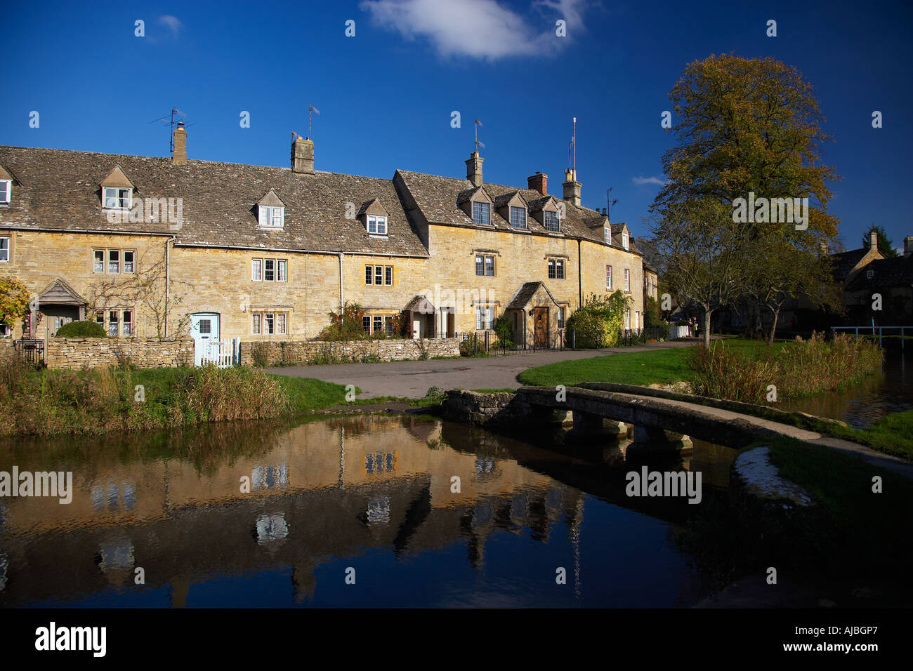 The Village of Lower Slaughter in the Cotswolds, England, UK Stock ...