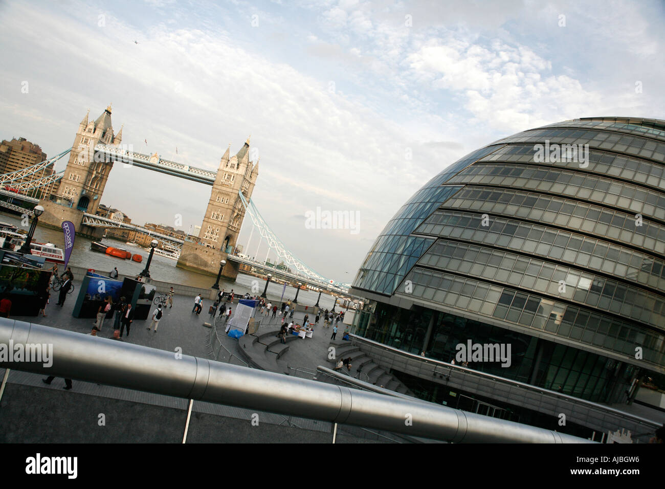 Tower Bridge and Mayor of London GLA building London, England Stock ...
