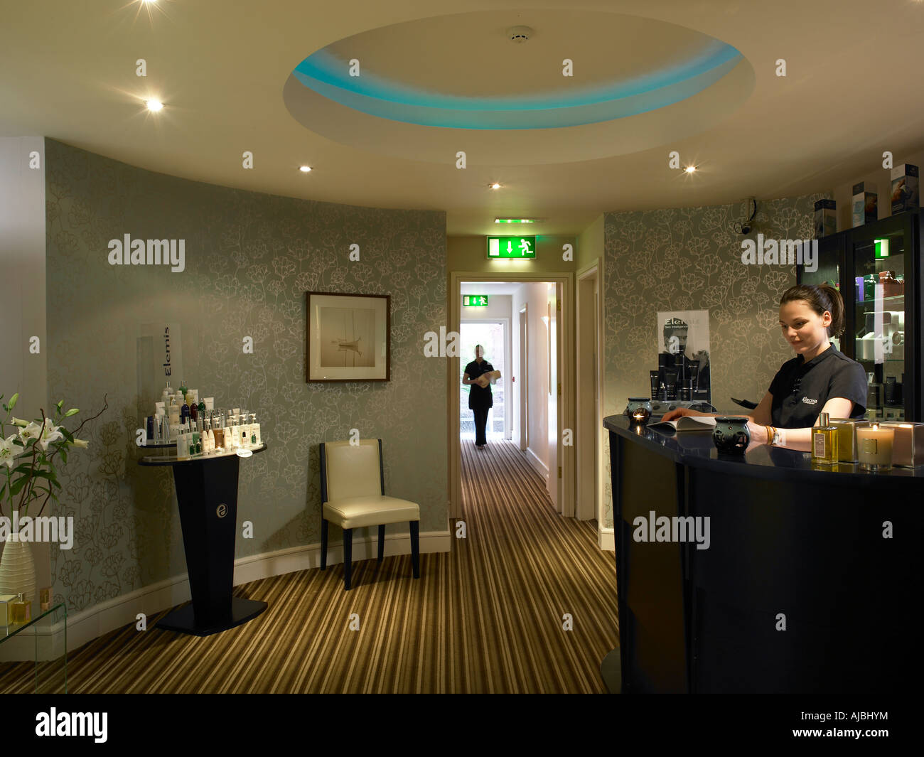 Reception area to a Spa Stock Photo - Alamy