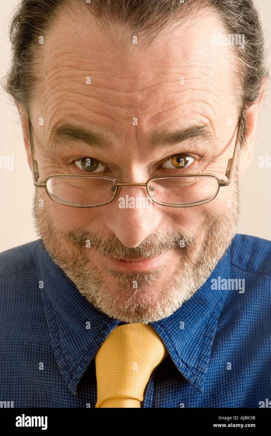 Portrait smiling man glasses hi-res stock photography and images - Alamy