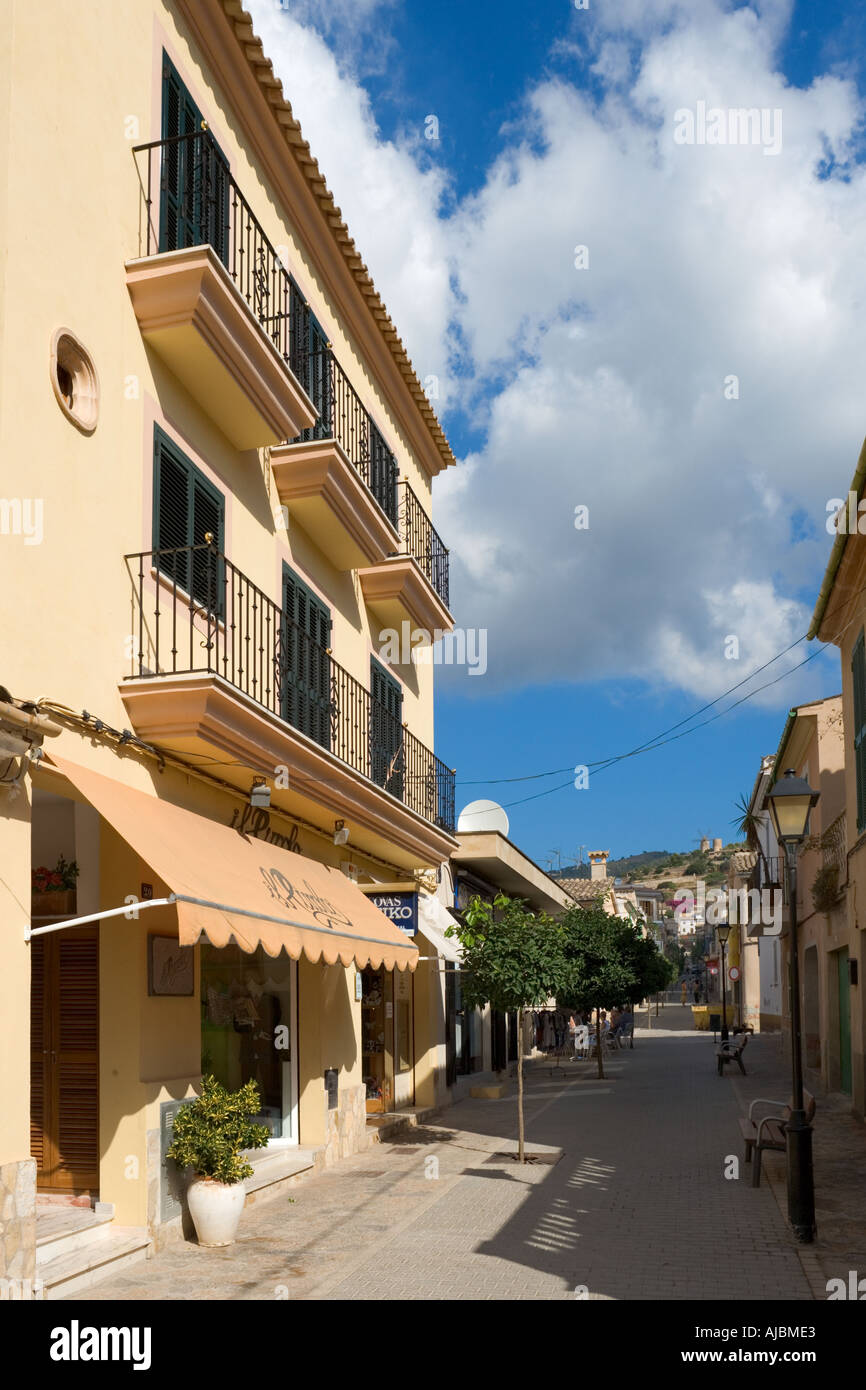 Shops in the old town of Andratx, West Coast, Mallorca Spain Stock ...