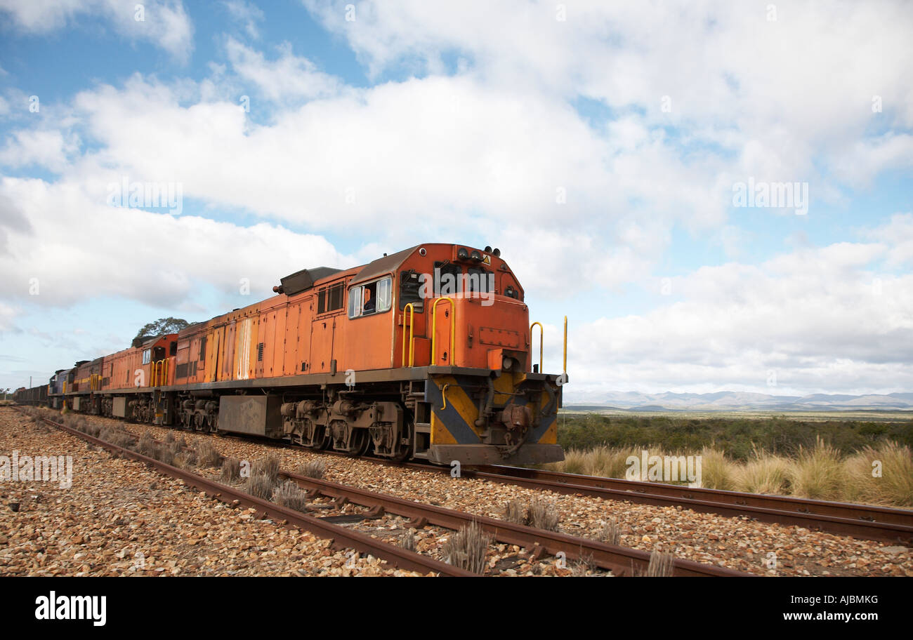 Side View of a Train on a Country Railway Track Stock Photo - Alamy