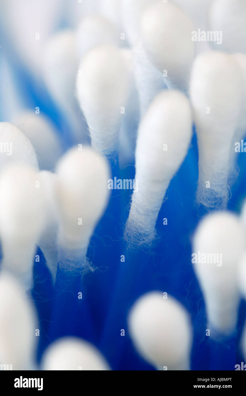 Overhead Close-up of Cotton Ear Buds Stock Photo - Alamy