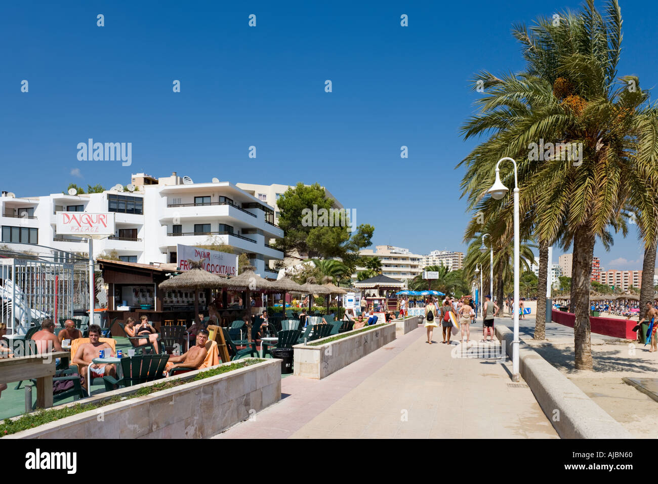 Beachfront Cocktail, Magaluf, Bay of Palma, Mallorca, Balearic Islands ...