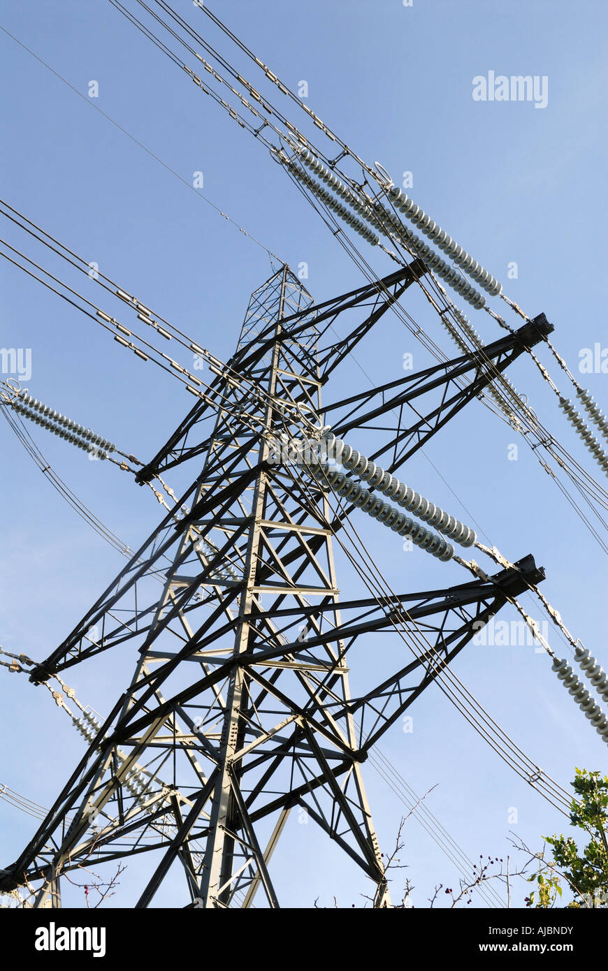 Pylon carrying power cables Stock Photo - Alamy