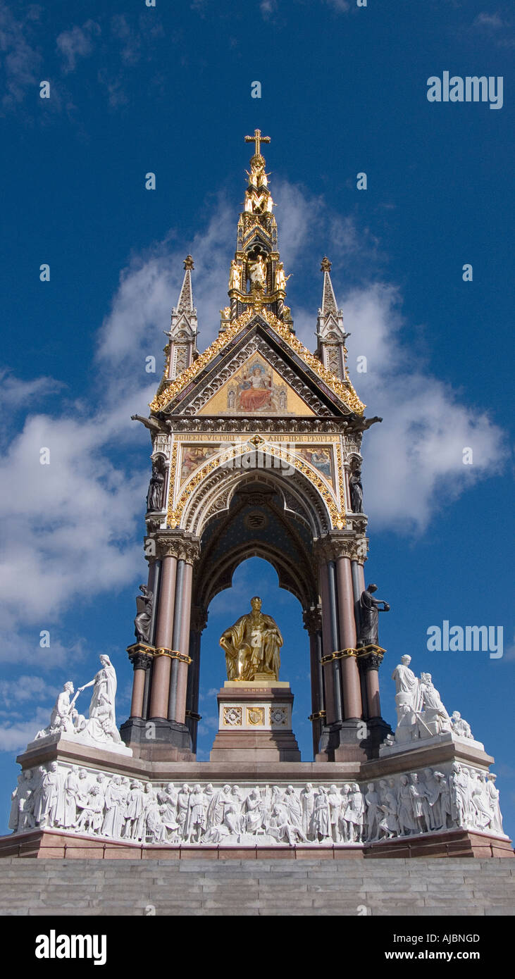 The Albert Memorial Kensington Gardens London England Commissioned by Queen Victoria in memory ...