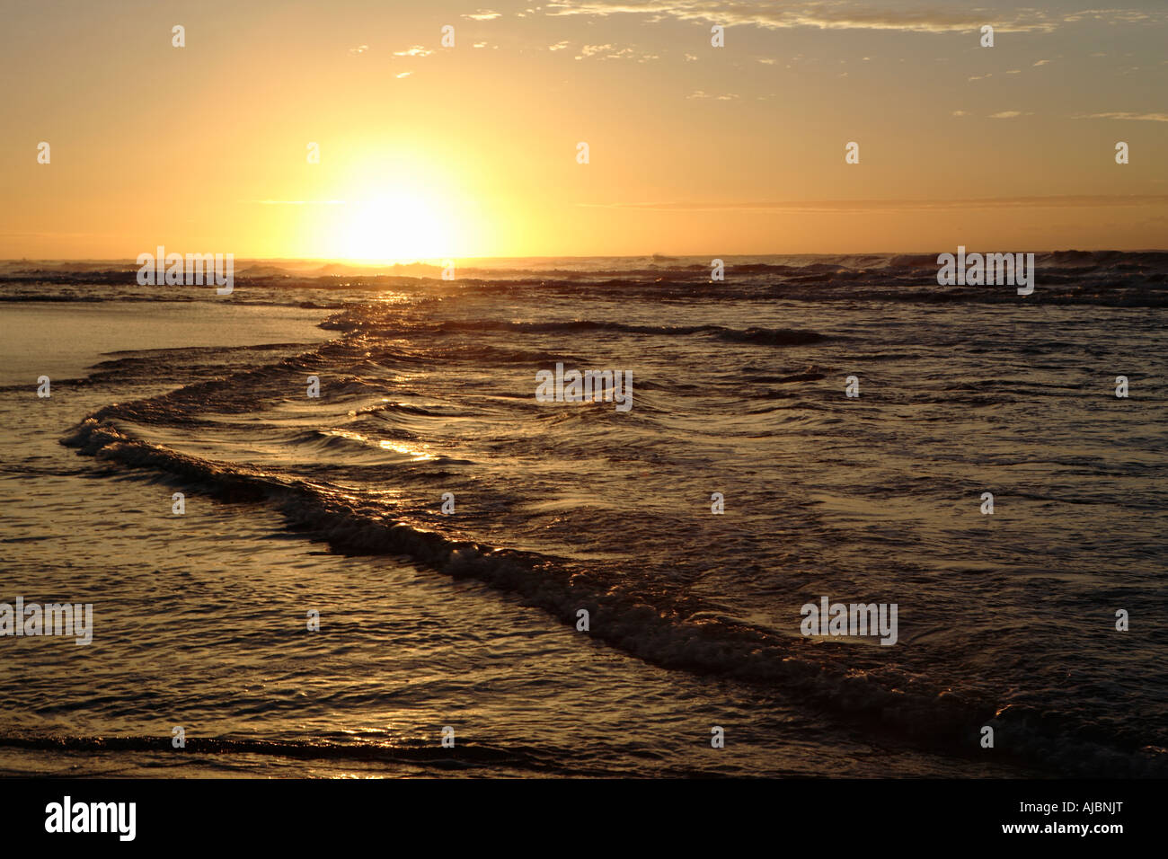 Sunset Over the Ocean Stock Photo - Alamy
