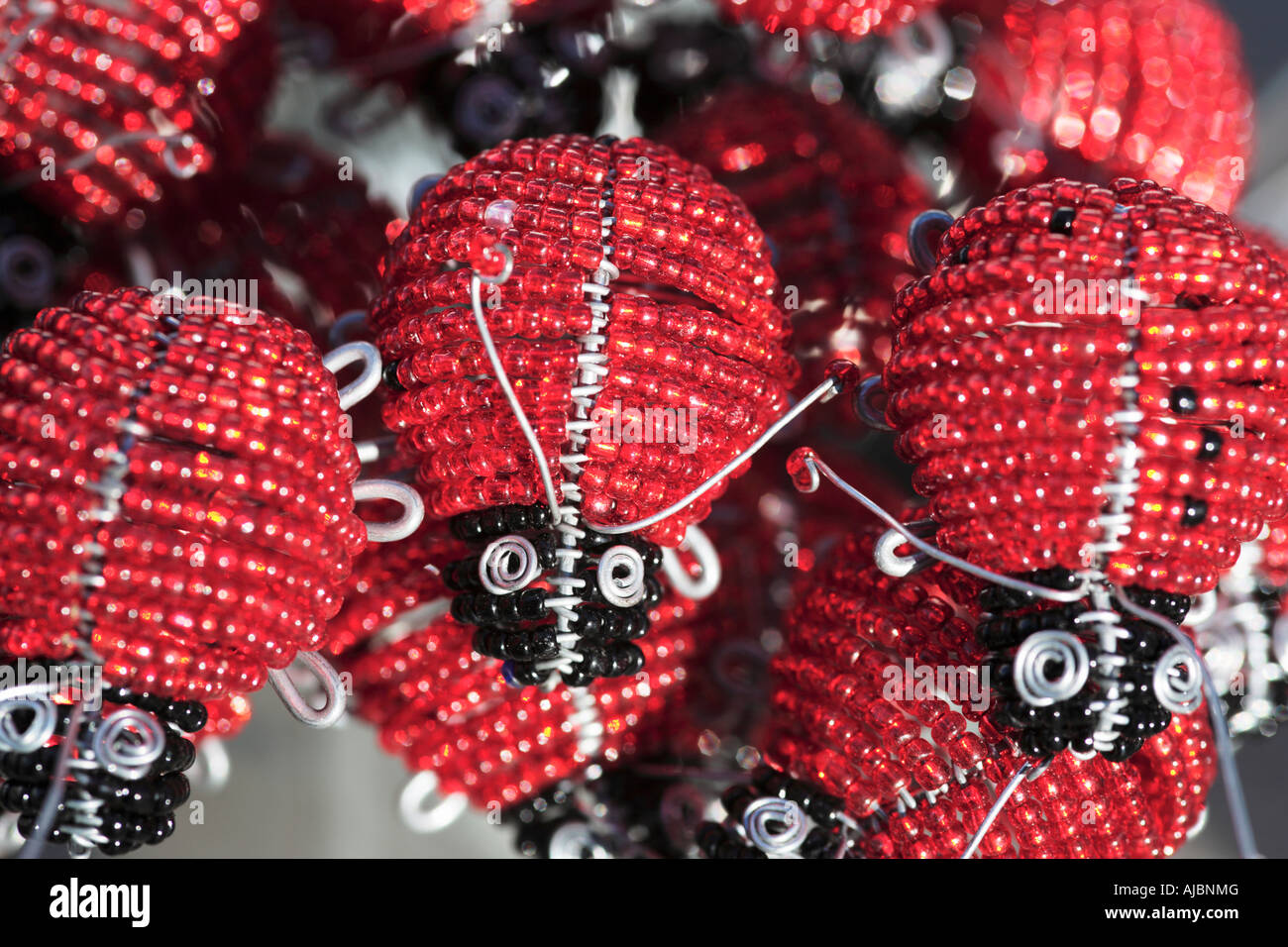 Beaded Ladybird Crafts - Full Frame Stock Photo - Alamy