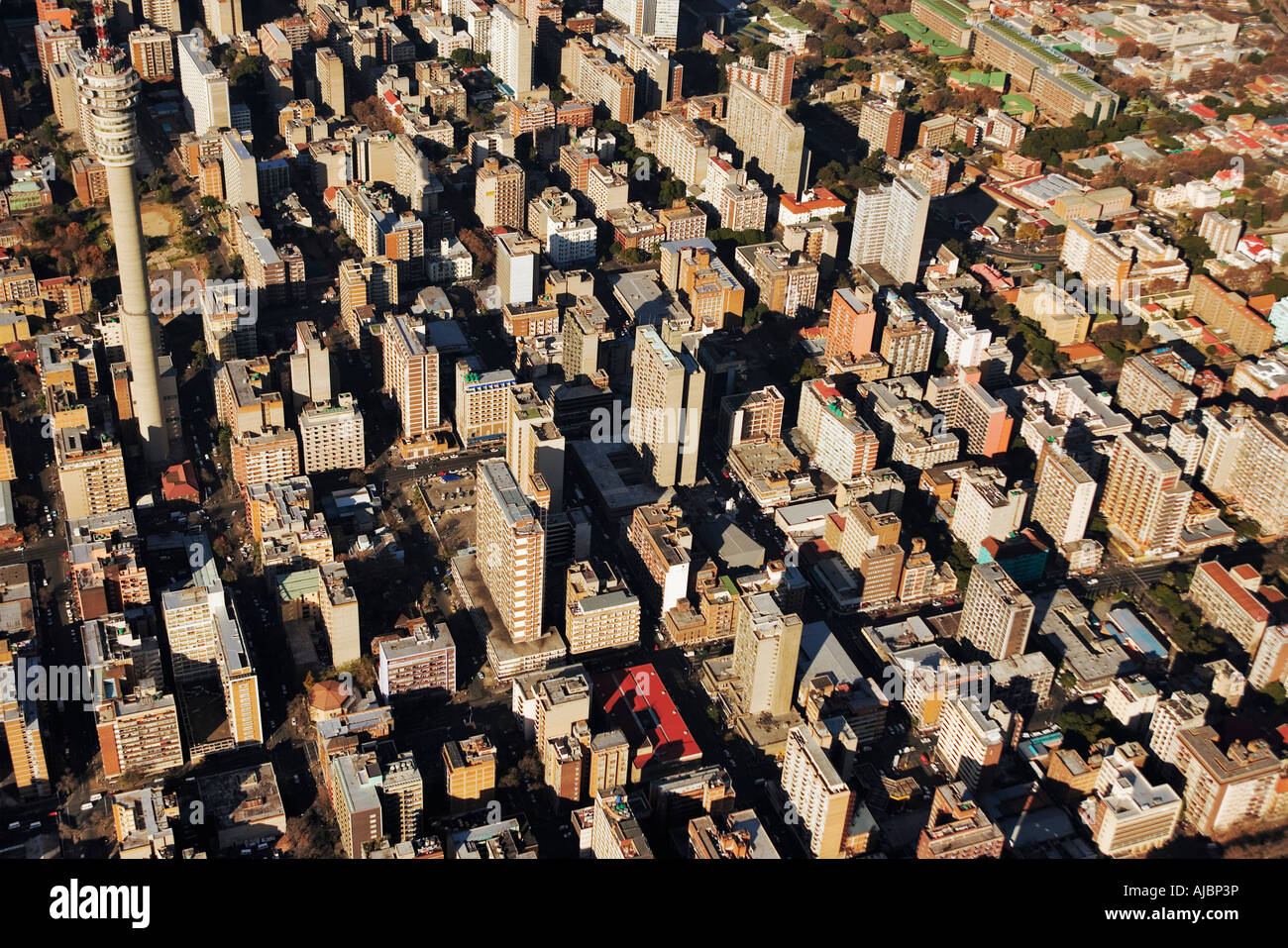 Aerial View of Johannesburg CBD Highrise Stock Photo - Alamy