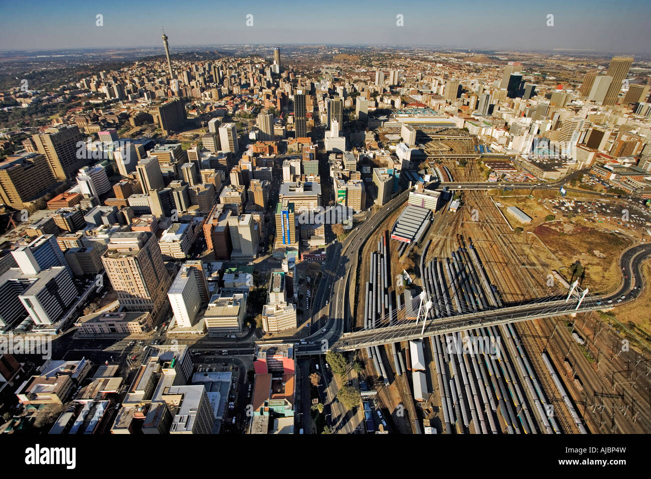 Aerial View of Nelson Mandela Bridge Stock Photo - Alamy