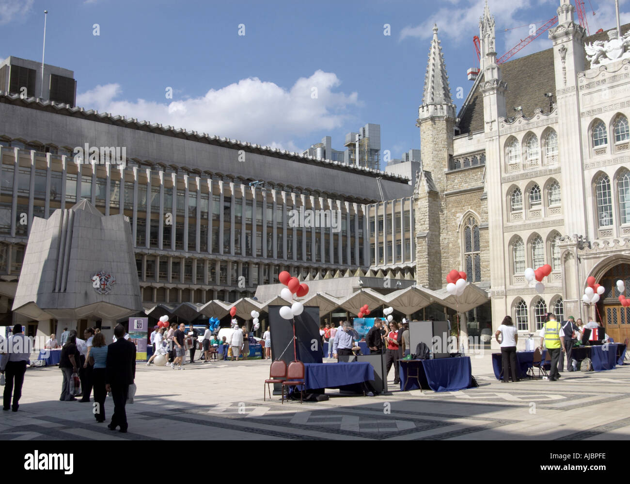 Crowd people outside guildhall hi-res stock photography and images - Alamy