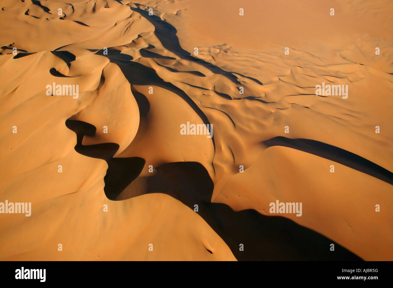 Aerial View of Patterns in the Desert Dunes Stock Photo - Alamy