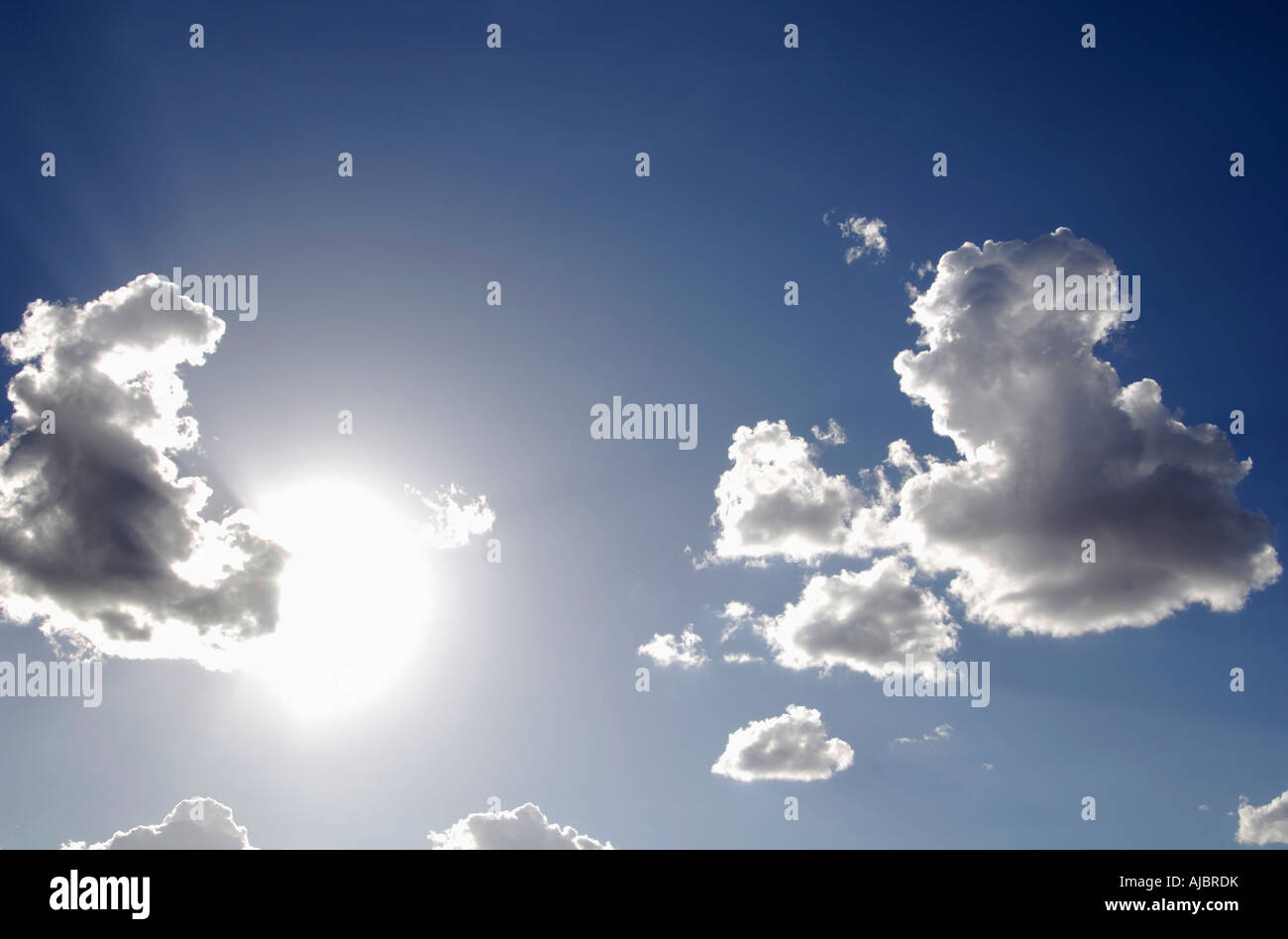 Bright Sun and Sky Scene Stock Photo - Alamy