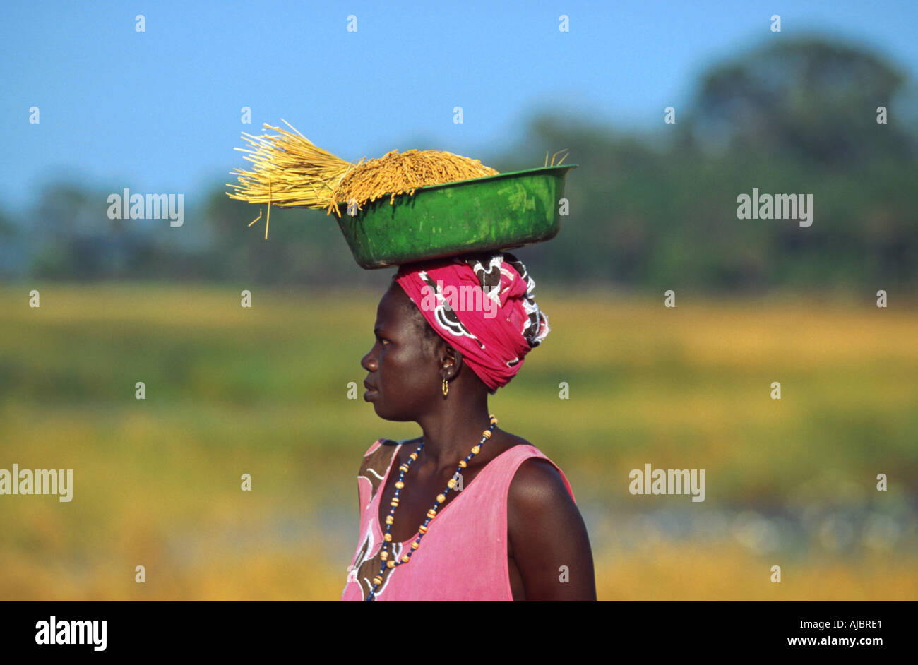 African Woman Carrying Pot On Her Head High Resolution Stock ...