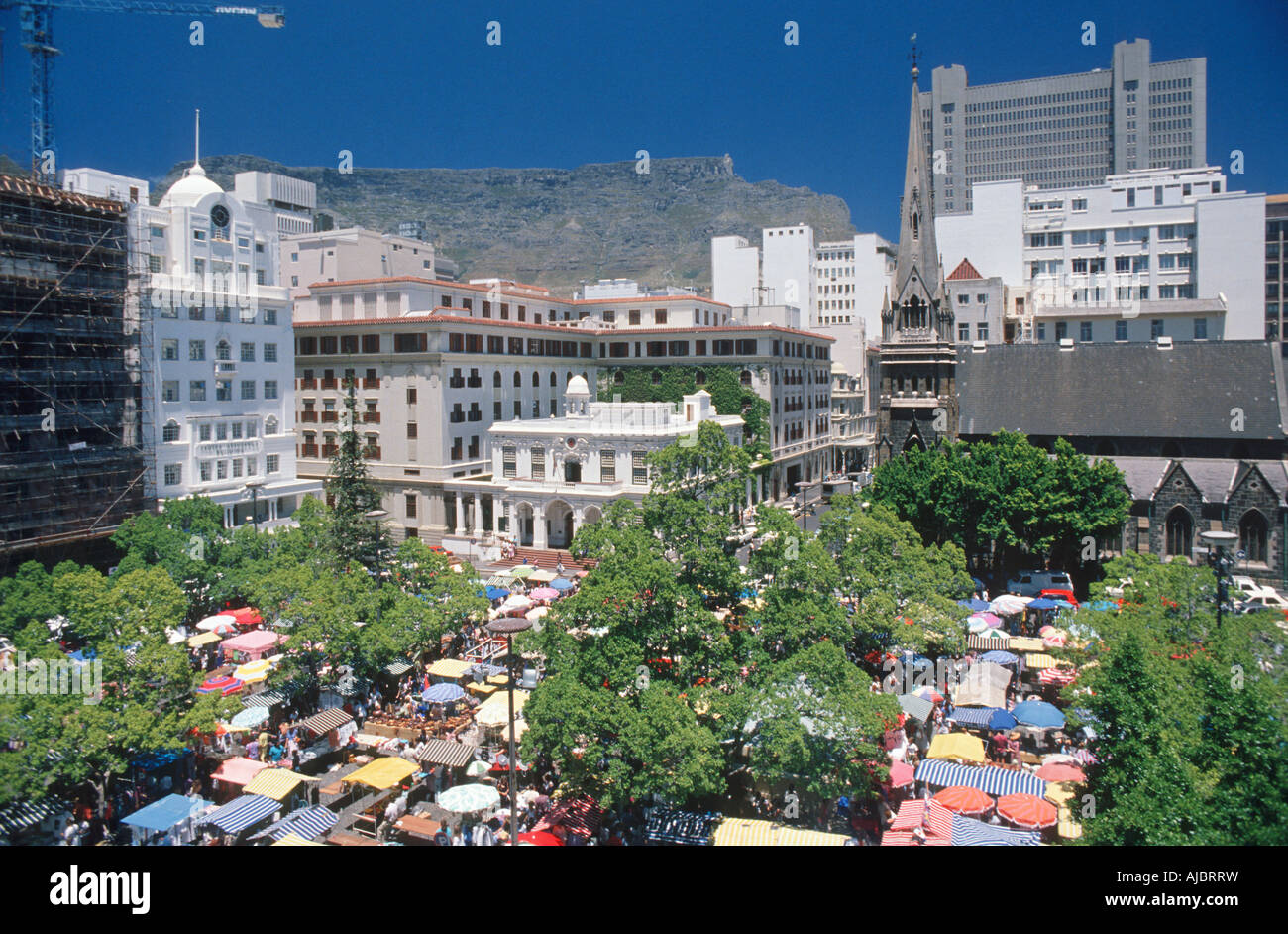 Green Market Square Flea Market - Aerial View Stock Photo - Alamy