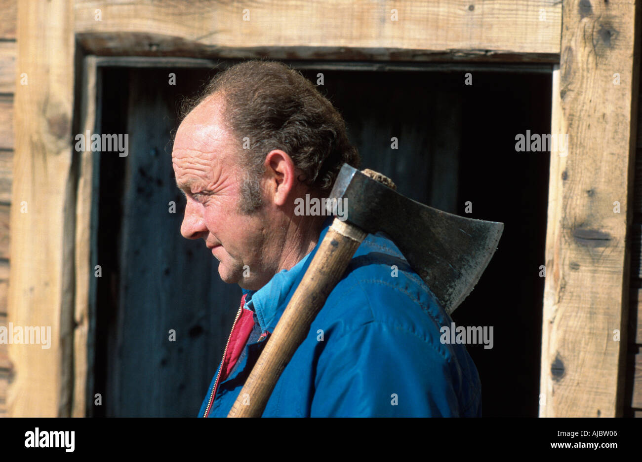 Axe on the shoulder hi-res stock photography and images - Alamy