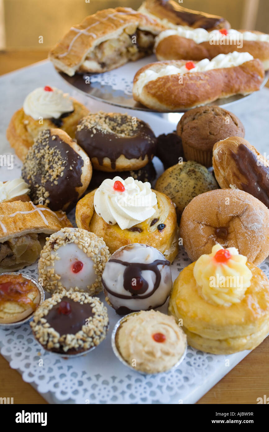 Elevated View of a Selection of South African Pastries Stock Photo - Alamy