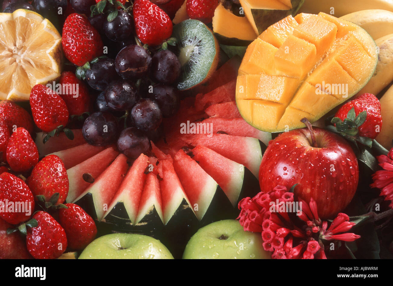 Tropical Fruit Selection Stock Photo - Alamy