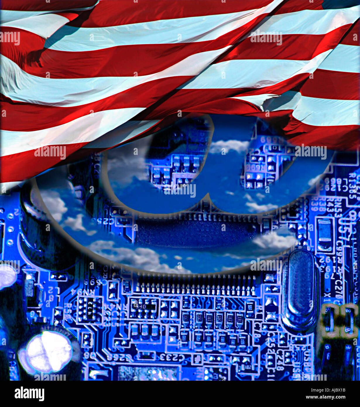 American Technology Internet AT Sign Computers Stock Photo - Alamy