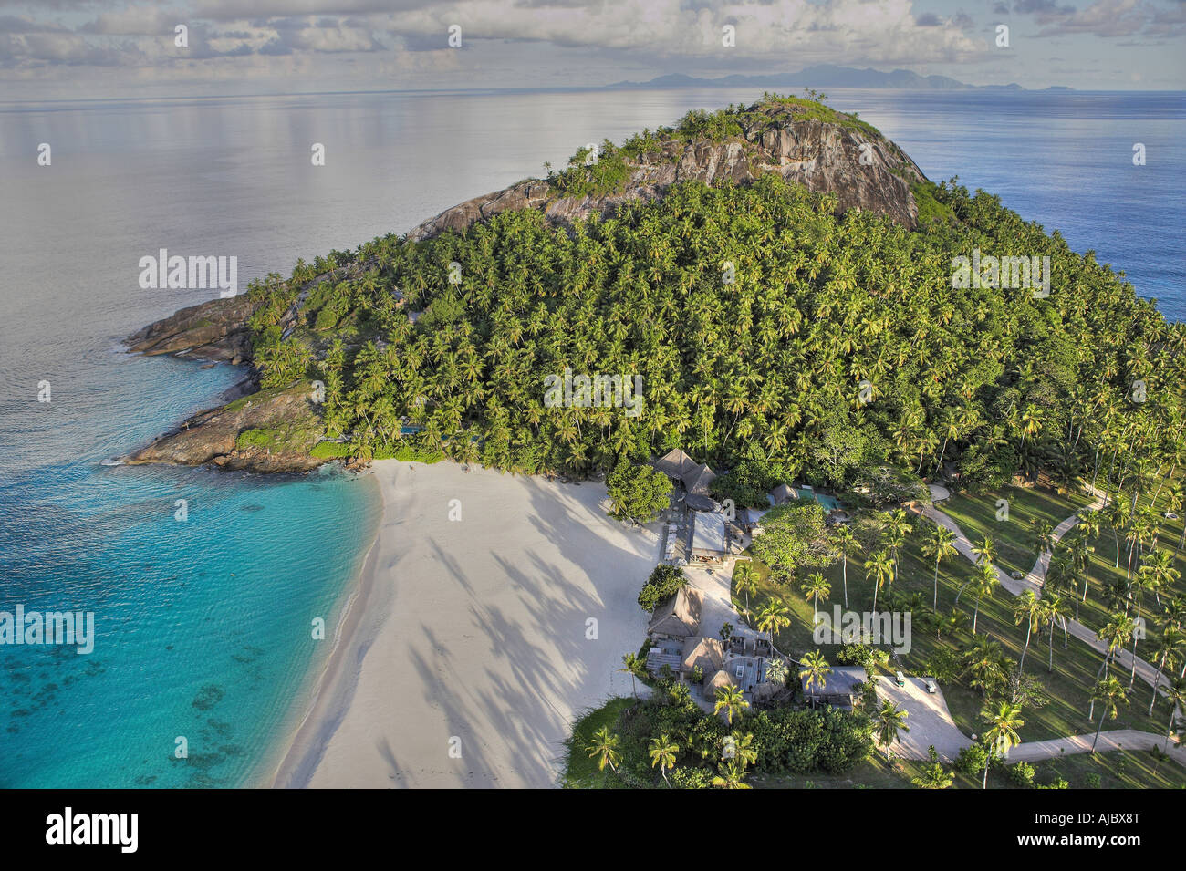 Pristine Beach Island - Aerial View Stock Photo - Alamy