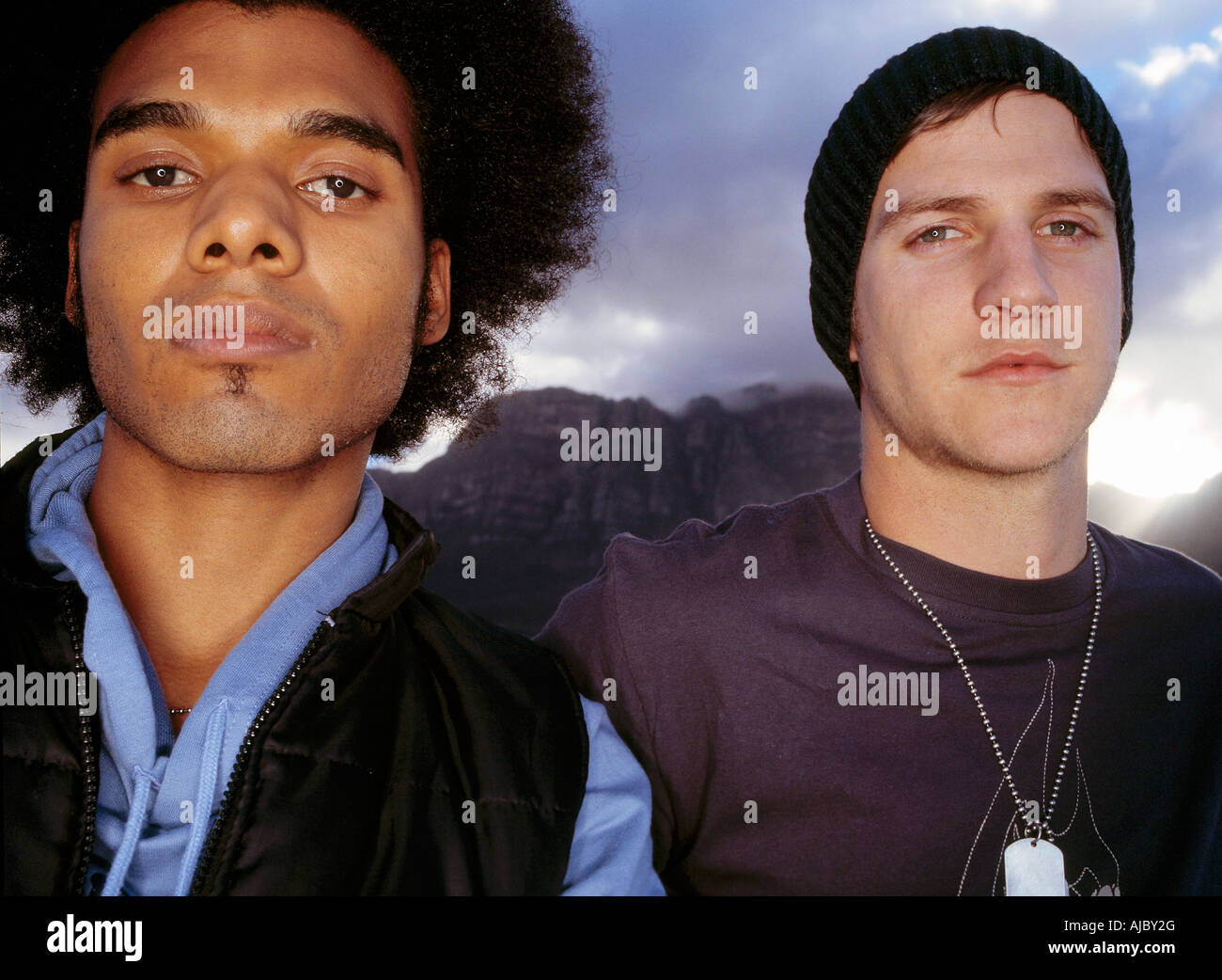 Portrait of Two Mixed Race Young Men Stock Photo - Alamy