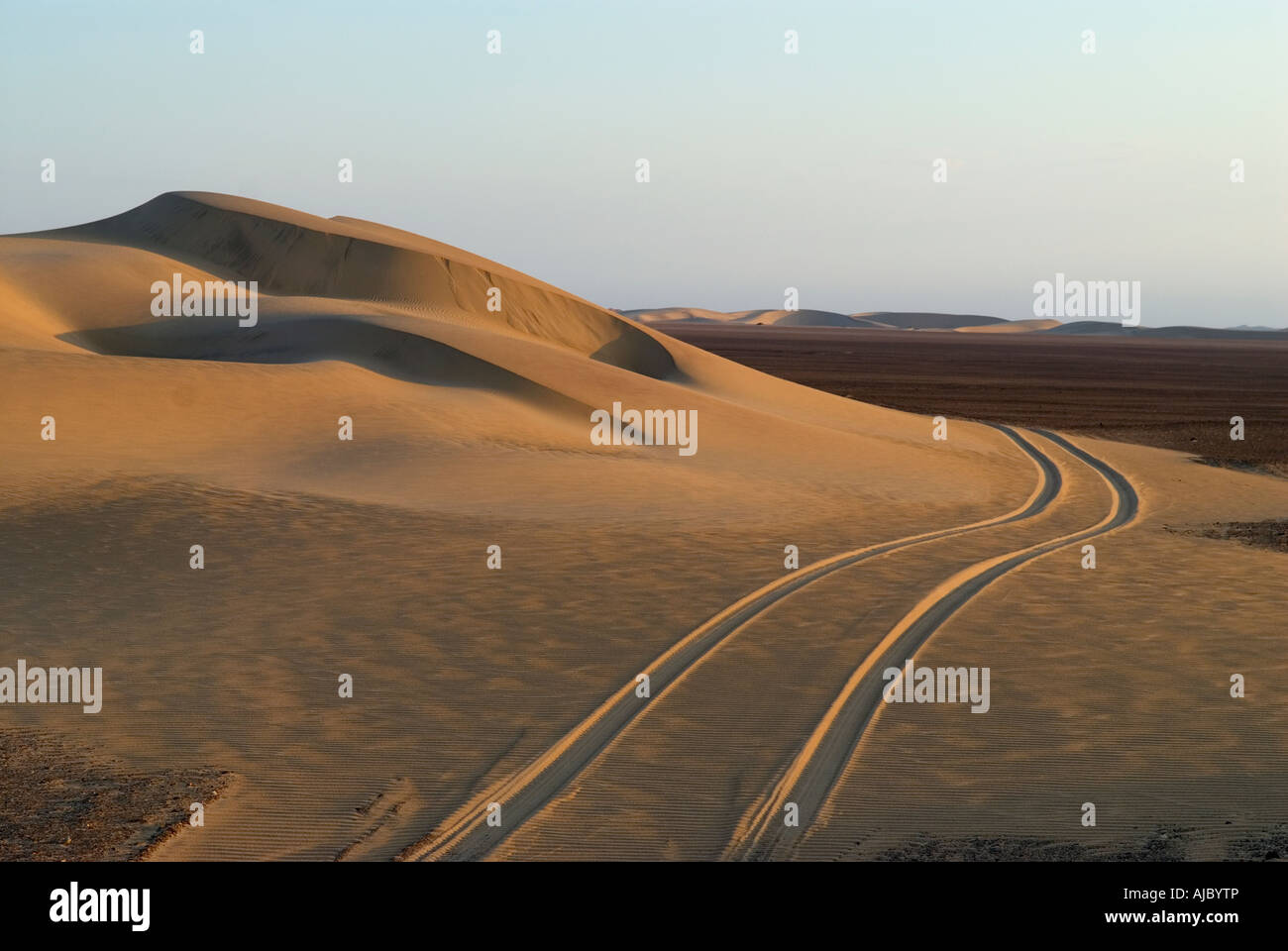 Vehicle tracks in desert hi-res stock photography and images - Alamy