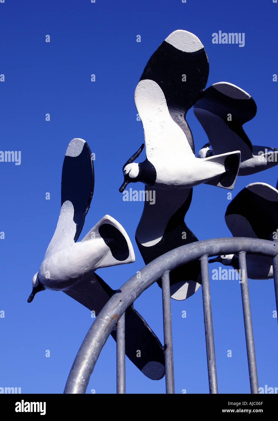Bird sculpture on promenade Morecambe Stock Photo - Alamy