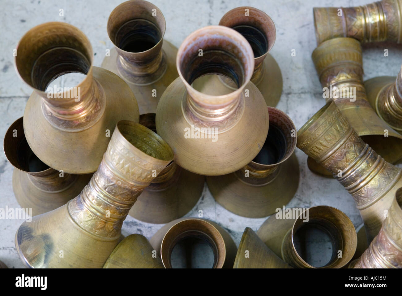 High Angle View of Large Group of Traditional Vessels Stock Photo - Alamy