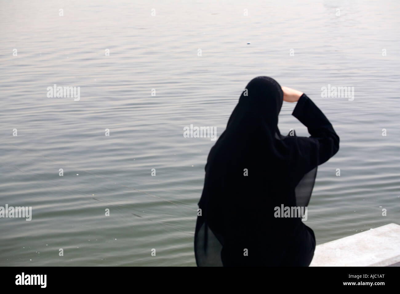 Rear view of people staring out at water hi-res stock photography and ...