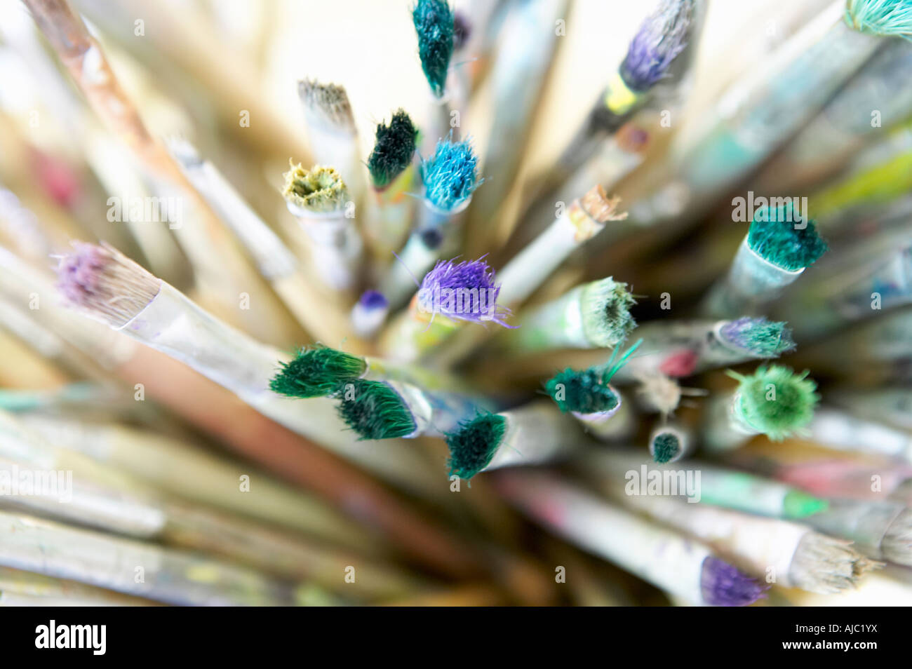 Paintbrush art large blue green hi-res stock photography and images - Alamy