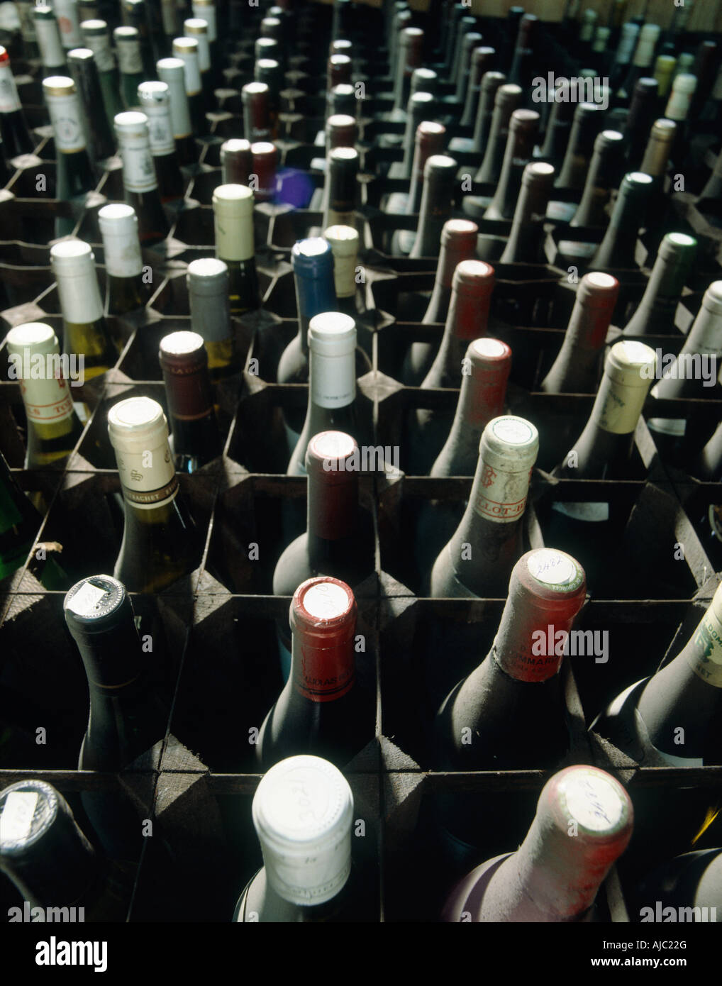 Stacked wine bottles hi-res stock photography and images - Alamy