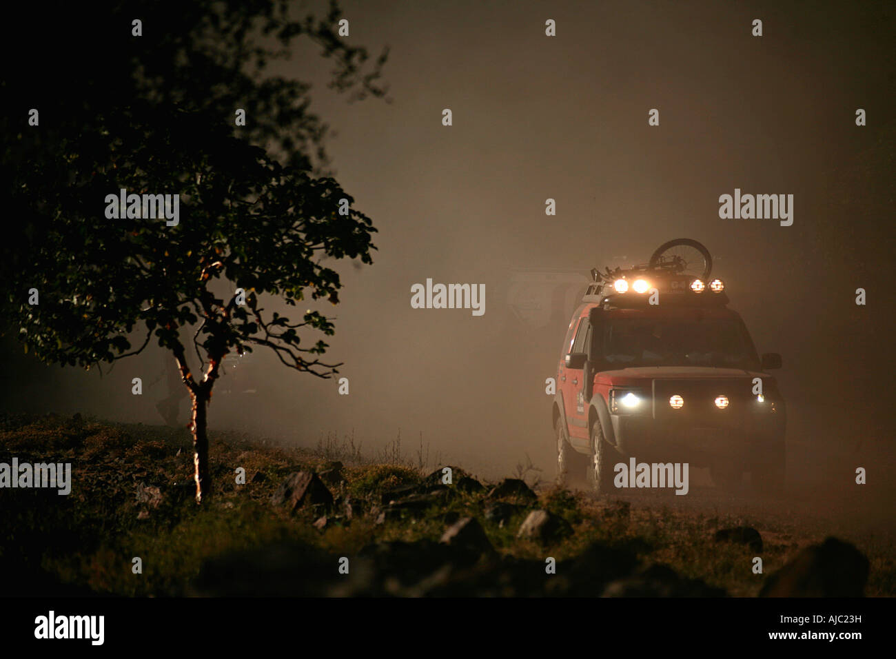4X4 Vehicle on an Off-Road Track Stock Photo - Alamy