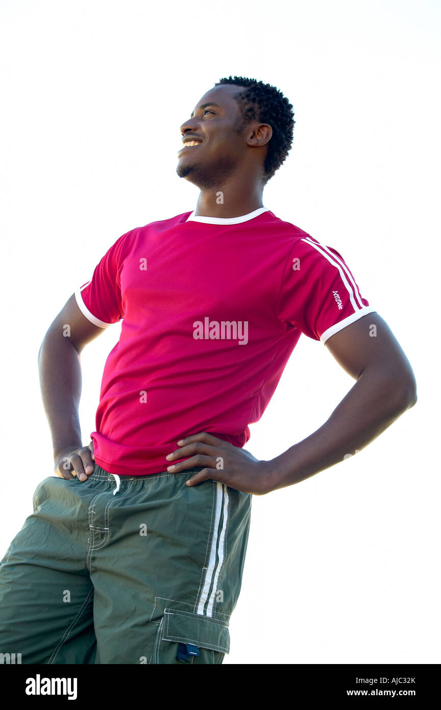 Portrait of an African Man - Low Angle View Stock Photo - Alamy
