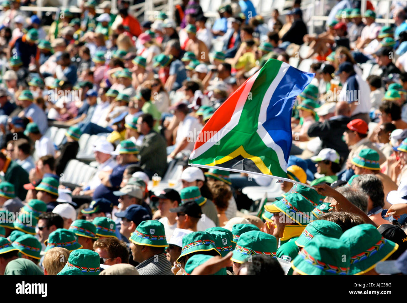 South African Cricket Supporters - Crowd Shot Stock Photo - Alamy