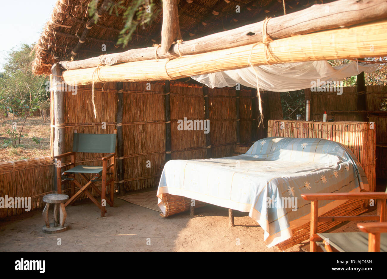 View of Rustic Bush Camp Stock Photo - Alamy