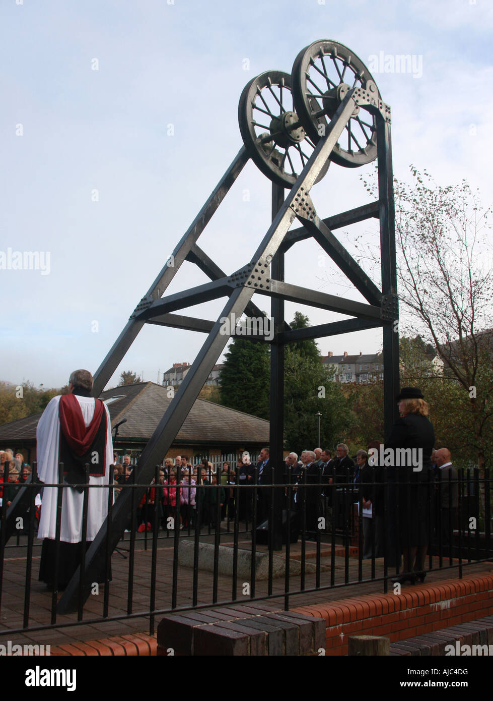 Remembrance service for colliery disaster at Senghenydd, South Wales ...